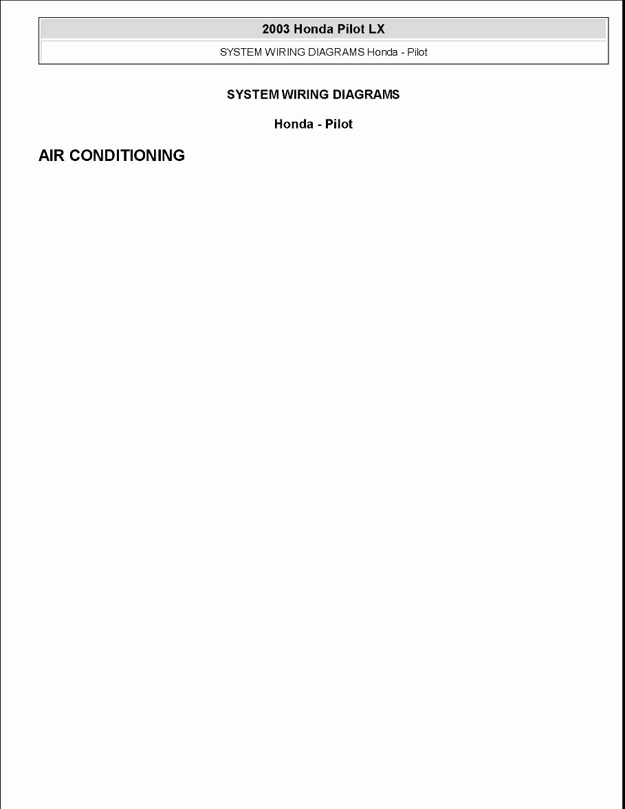 2005 Honda Pilot Service & Repair Manual | eManualOnline