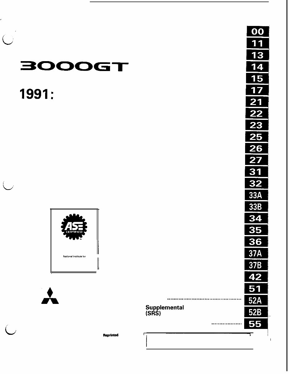 1990-2001 Mitsubishi 3000GT / GTO Service & Repair Manual | eManualOnline