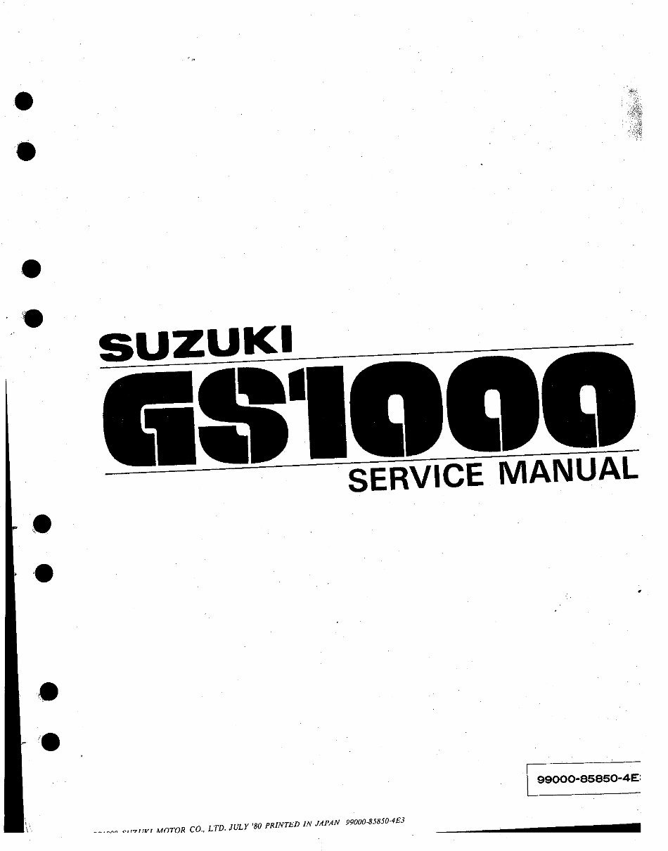 1977-1986 SUZUKI GS1000 (GS1000E, GS1000S, GS1000L, GS1000E/ST ...