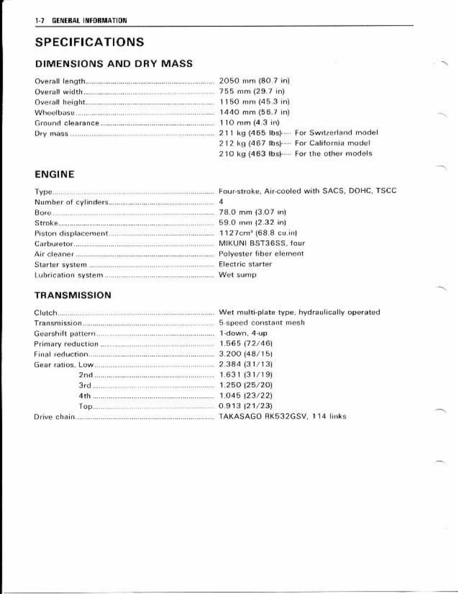 SUZUKI GSXR1100 FACTORY Service Manual 1989-1992 | eManualOnline