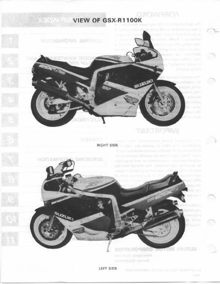 SUZUKI GSXR1100 FACTORY Service Manual 1989-1992 | eManualOnline