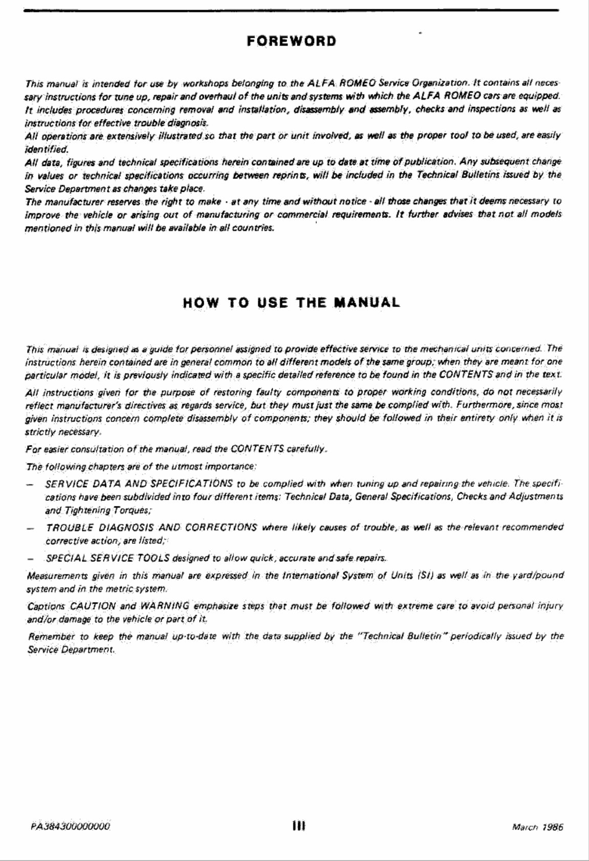 Alfa Romeo 75 Milano 3.0 2.5 v6 Service Repair Manual | eManualOnline