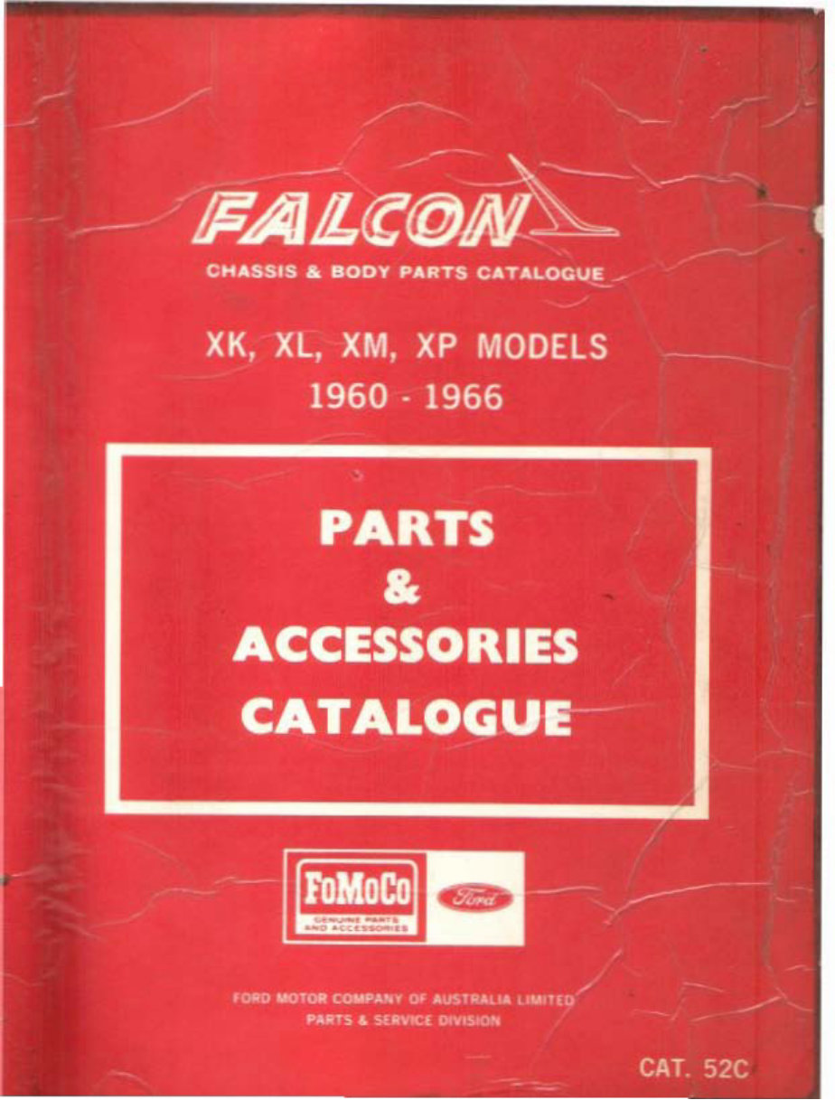 1960-1966 Ford Falcon XK XL XM XP Parts Catalog | eManualOnline