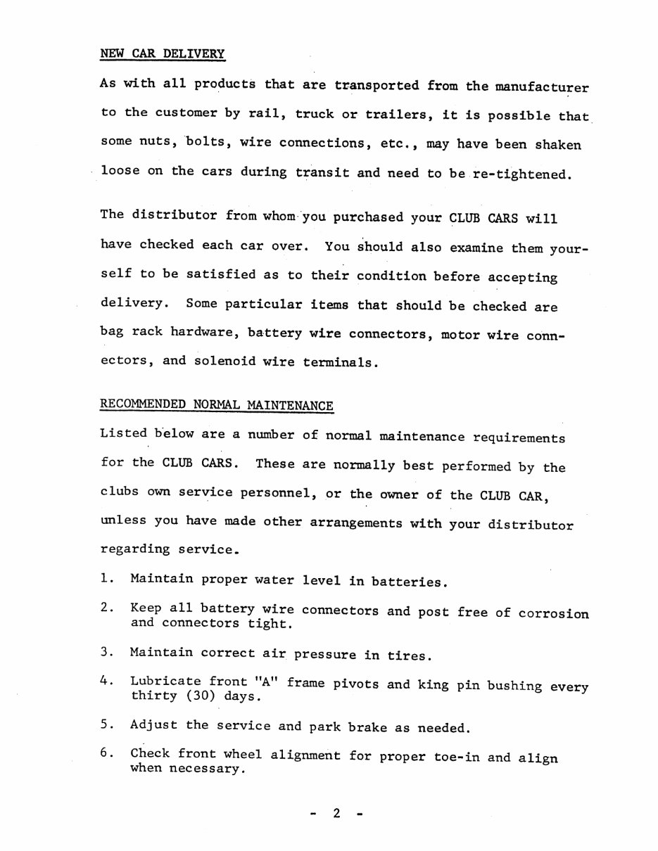 1975-1979 Club Car Caroche Electric Golf Car Repair Manual | eManualOnline