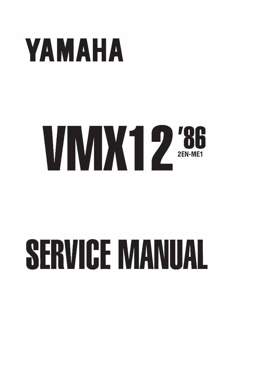 YAMAHA VMAX 1200 VMX12 Service Repair Manual 1986-1997 | eManualOnline