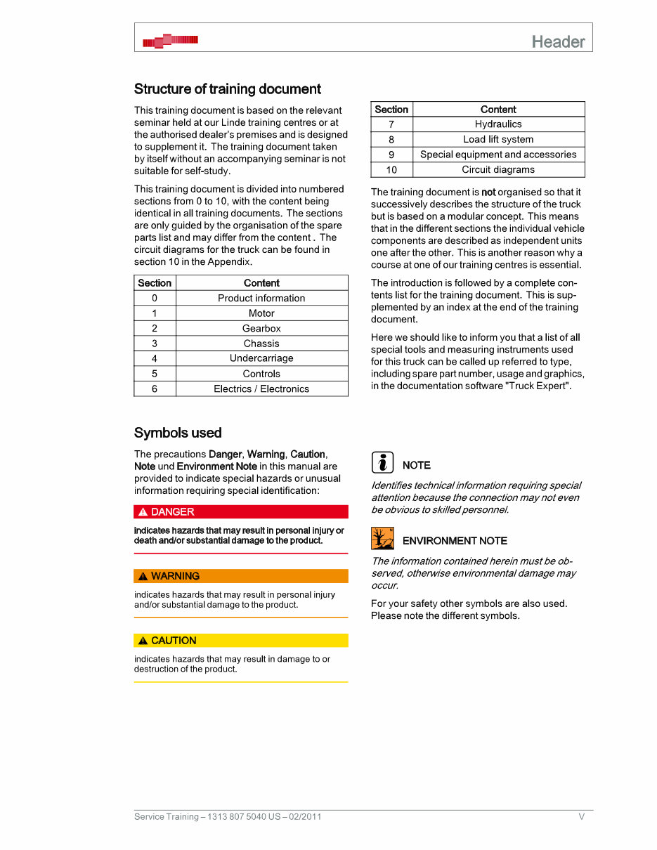 Linde Forklift Truck H1313 Series : H25CT, H27CT, H30CT, H32CT ...