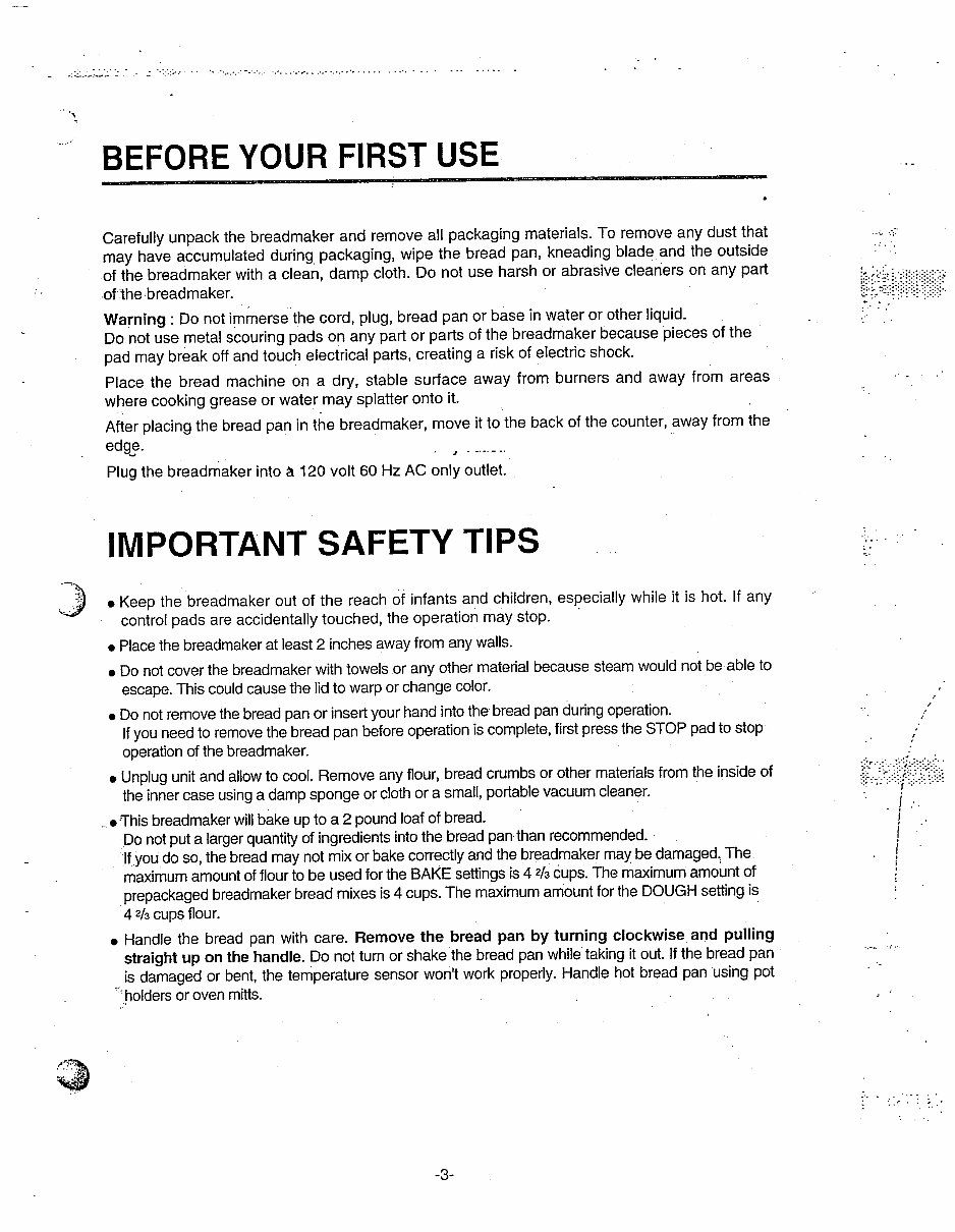 Toastmaster Platinum Bread Butter Maker Parts model 1199S instruction ...