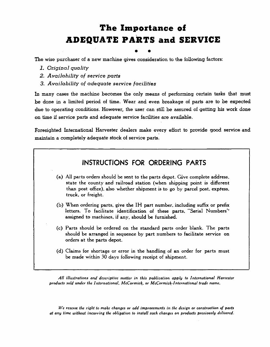 Farmall A, AV, B, BN Parts Catalog TC-26 Manual IH Tractor | eManualOnline