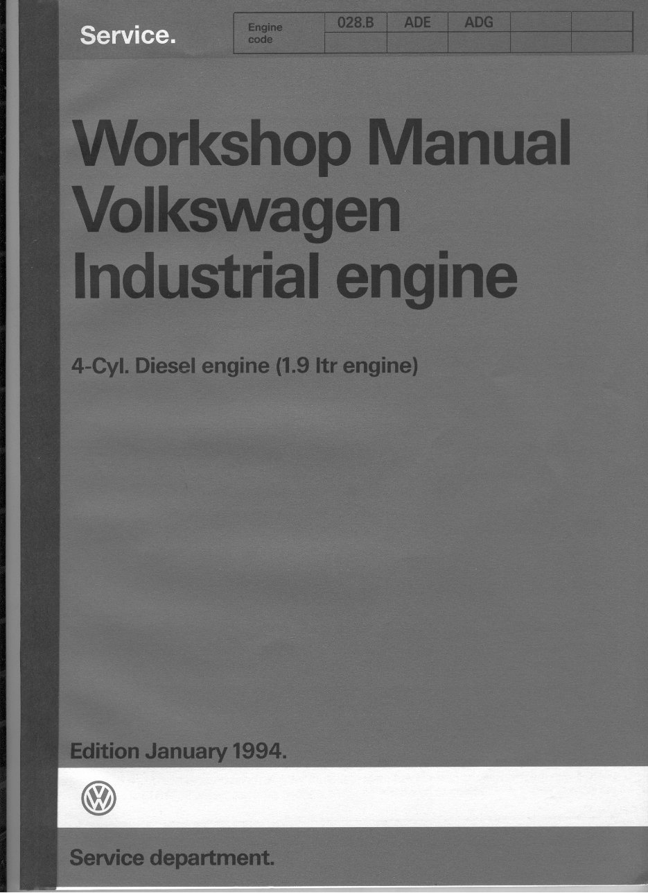 VW 028.B ADE ADG 1.9 Diesel Engine Workshop Manual | eManualOnline