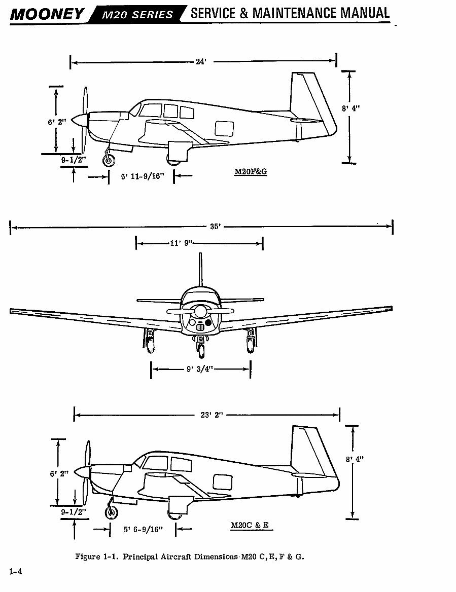 1968-1984 Mooney M20 Series Aircrafts (M20C, M20G, M20E, M20F, M20J) OEM Service & Repair Manual ...