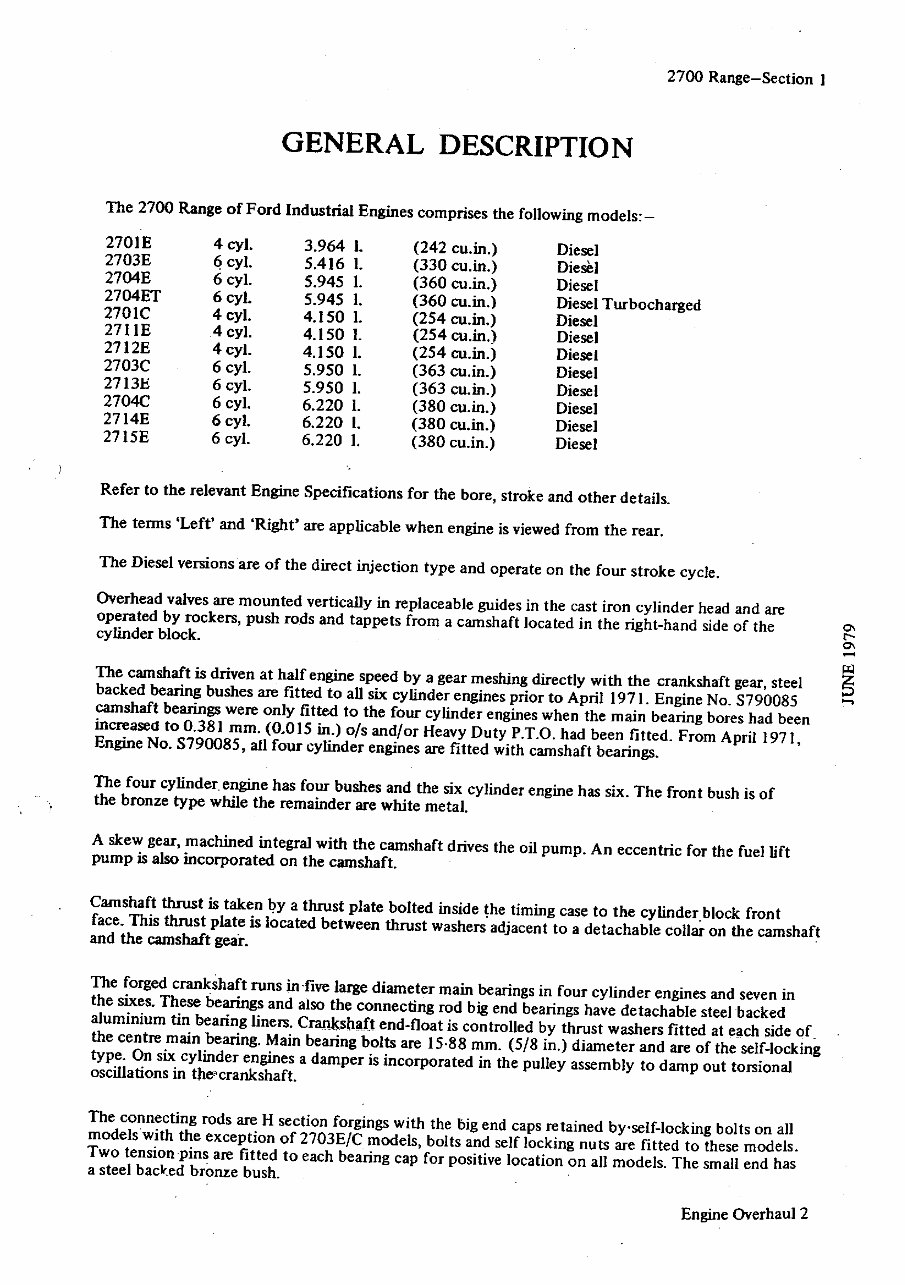 Ford 2704ET Diesel Engine Workshop Repair Service Manual | eManualOnline