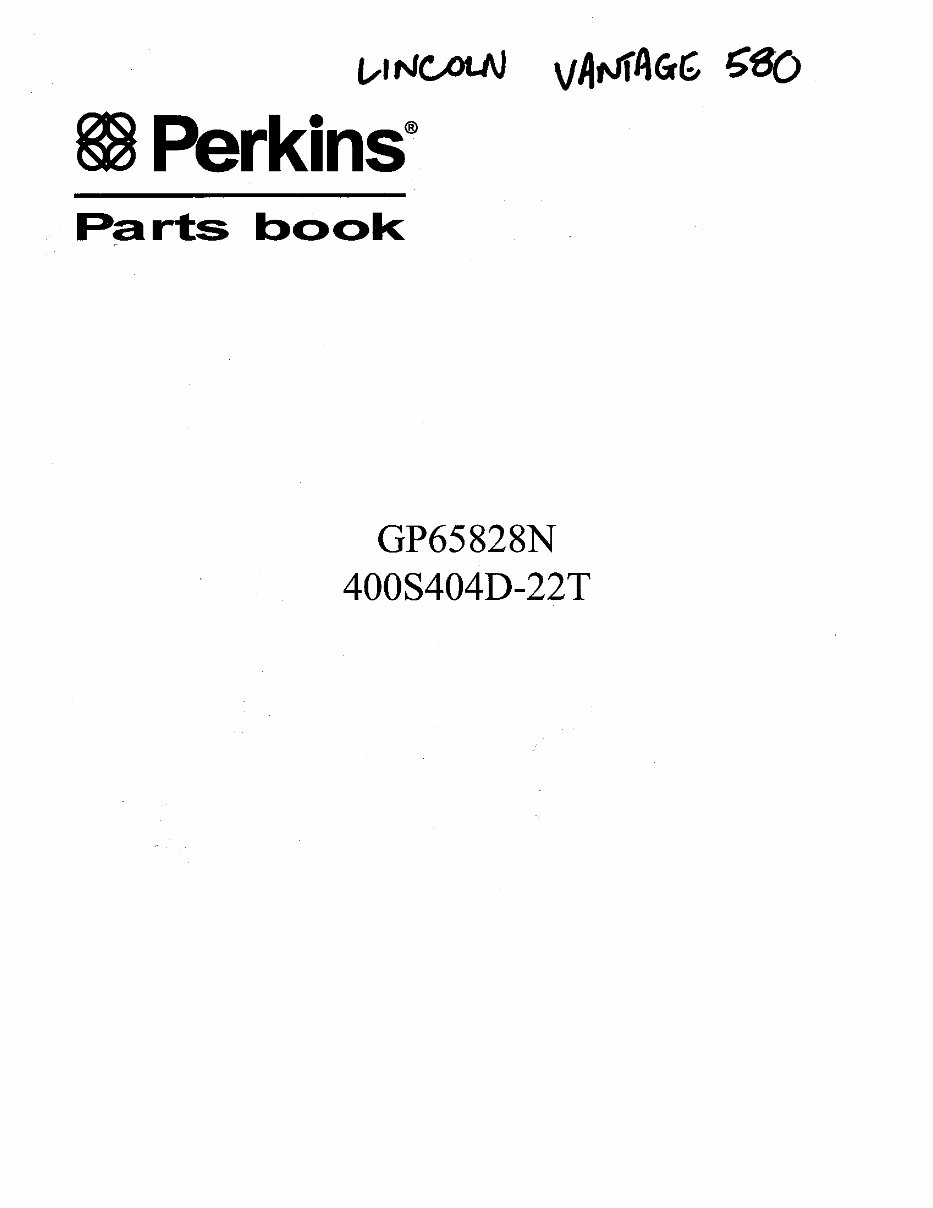 Perkins 400S and 404D-22T parts manual | eManualOnline
