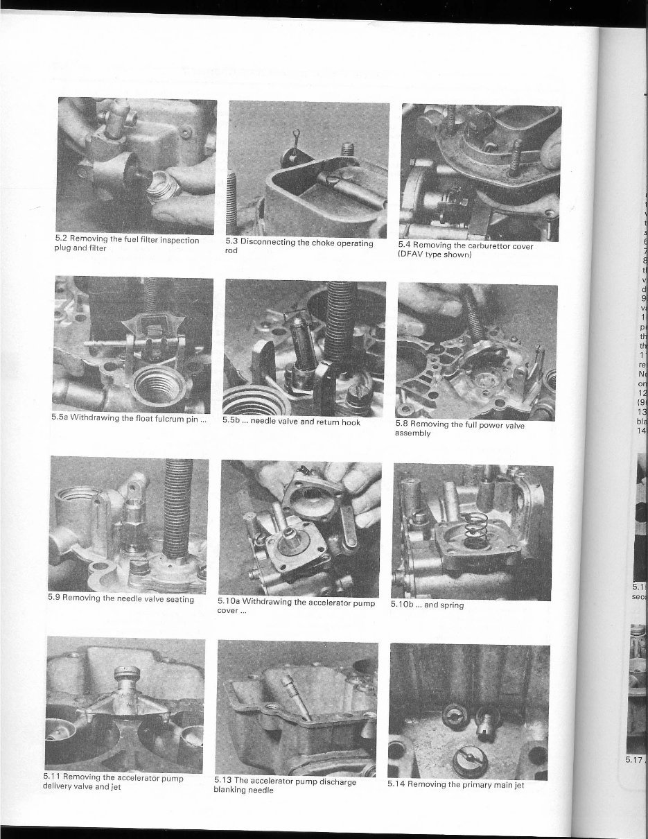 Weber Carburetor Type 32 DFE DFM DIF DAF DGV Service Manual | eManualOnline