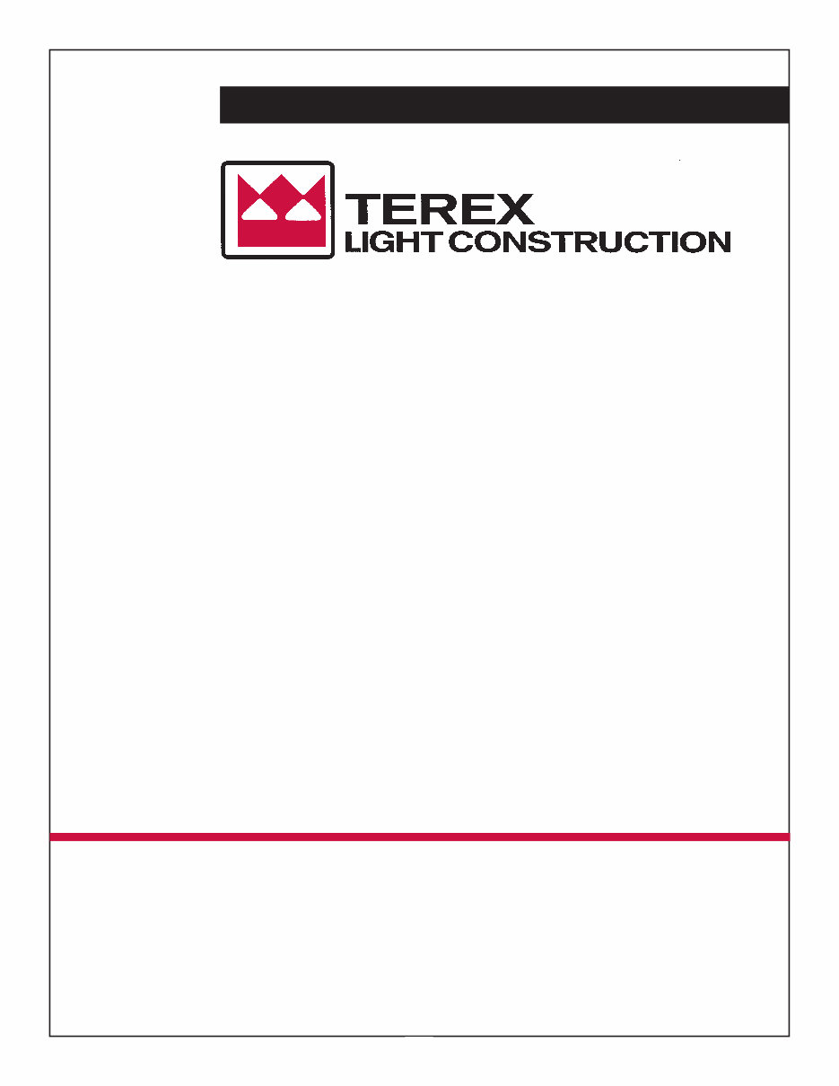 Terex AL4000 AL4000D1 Light Tower Service Repair Shop Manual ...
