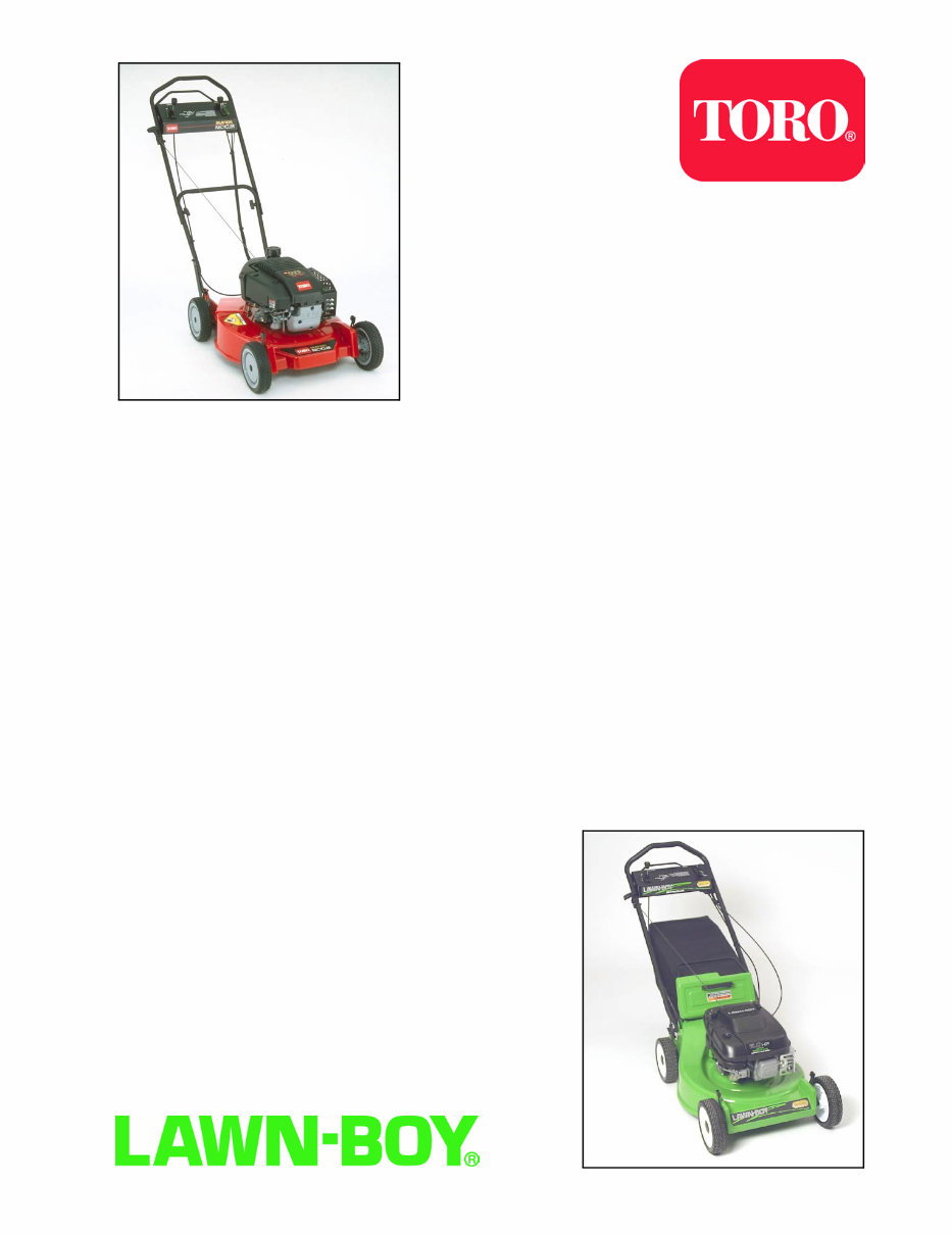 LAWN BOY and TORO WALK BEHIND LAWNMOWER Repair Manual | eManualOnline