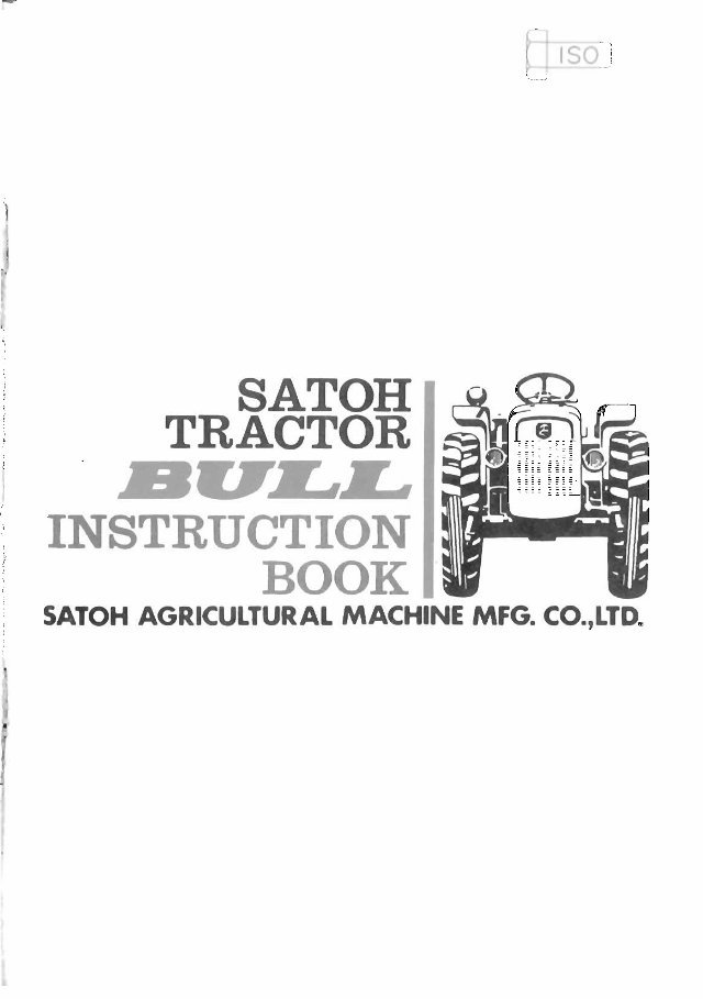satoh bull s630 and s630d instruction manual | eManualOnline