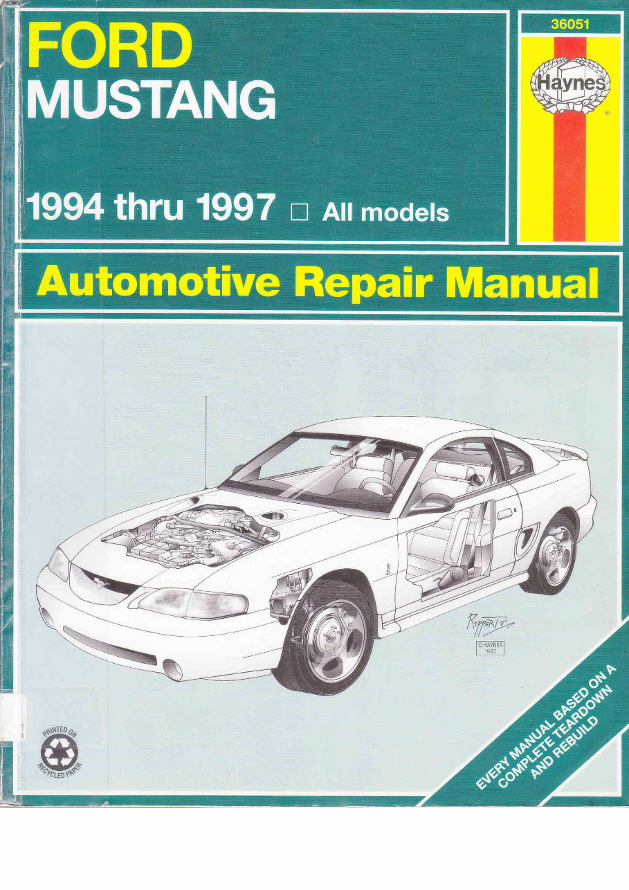 1994-1997 Ford Mustang Service & Repair Manual | eManualOnline